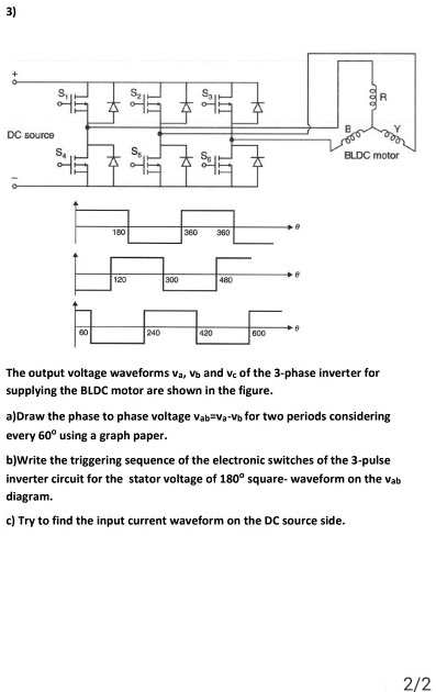 Solved S E M Bldc Motor 3 Dc Source Bldc Motor 20 The Output Voltage