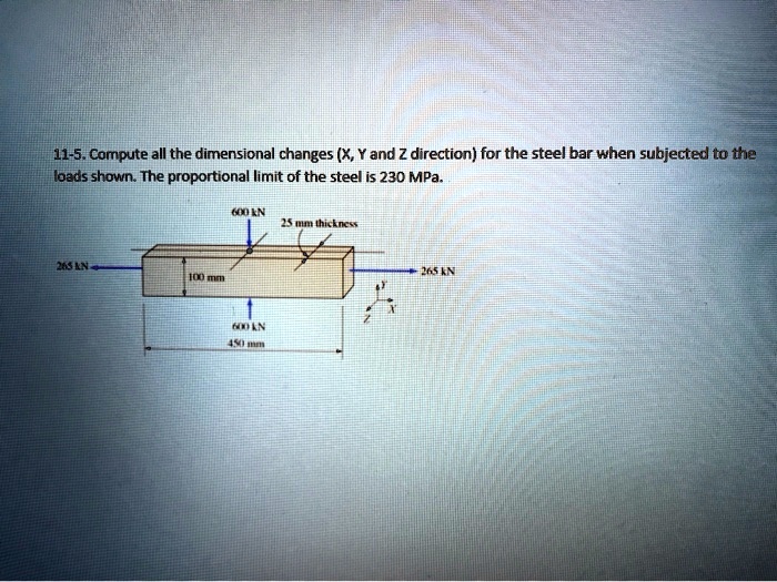 SOLVED: 11-5.Compute all the dimensional changesx,Y and Z direction for ...