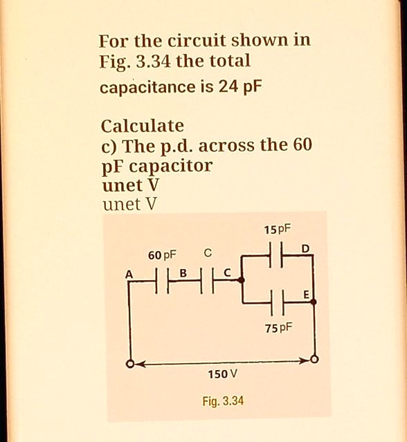 SOLVED: Texts: For the circuit shown in Fig. 3.34, the total ...