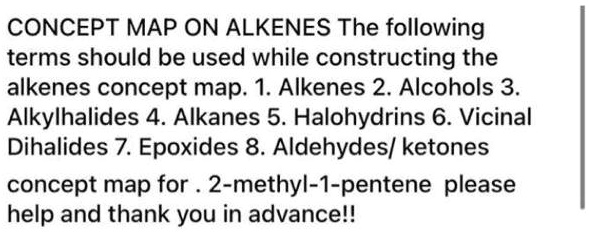 SOLVED: Please draw a concept map using the following 8 terms. Thank ...