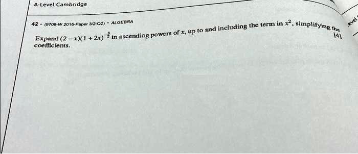 Expand (2-x)(1+2x)^(3)/(2) in ascending powers of x, up to and including the term in x^2 ...