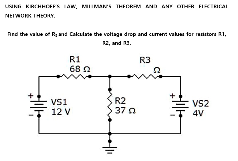 SOLVED: Texts: PLEASE Show clear and complete solutions. Using Kirchhoff's Law, Millman's ...