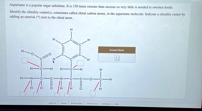 SOLVED:Aspartane popular sugar substitute. It is 150 times sweeter than ...