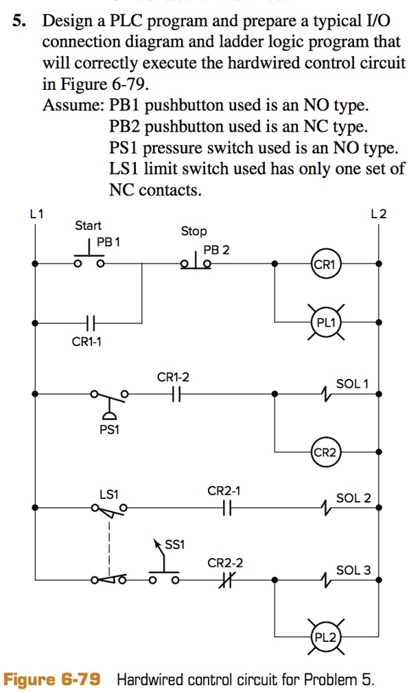 Solved Design A Plc Program And Prepare A Typical Io Connection