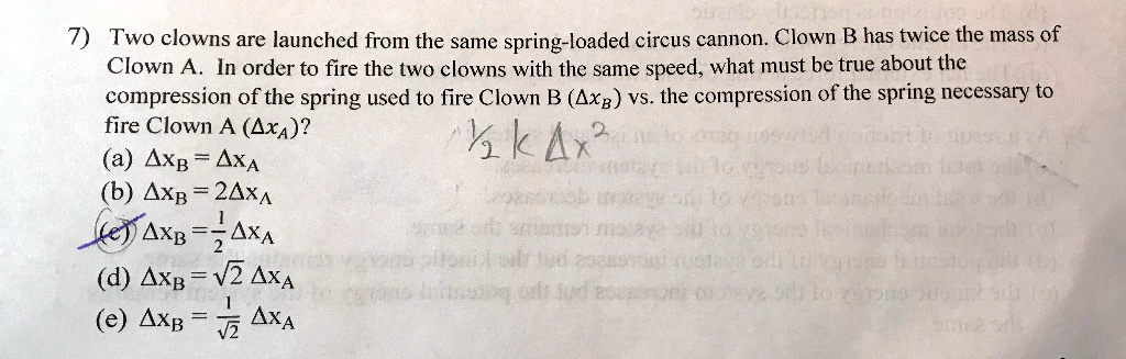 7 two clowns are launched from the same spring loaded circus...