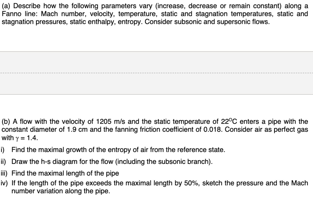 SOLVED: (a) Describe how the following parameters vary (increase ...
