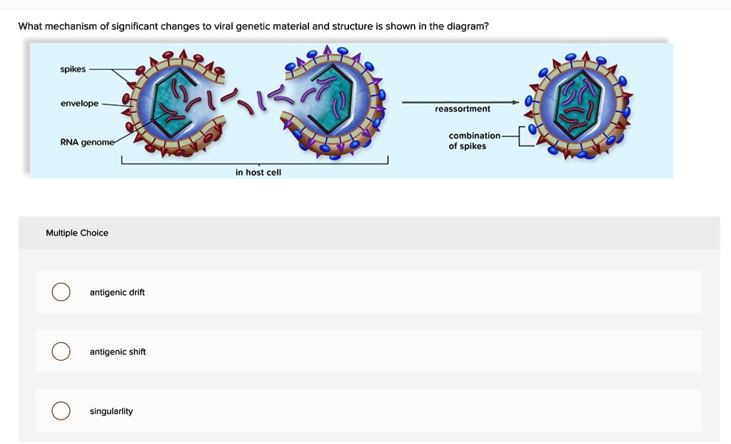 SOLVED: Texts: What mechanism of significant changes to viral genetic ...