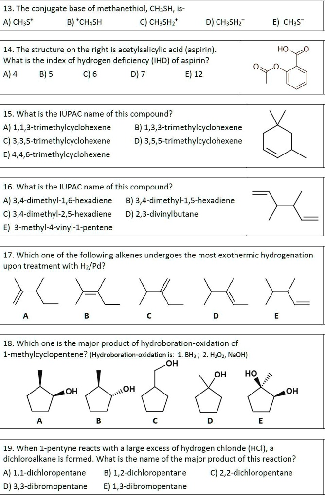 13 the conjugate base of methanethiol ch3sh is a ch3st b chsh ch3shz d ...