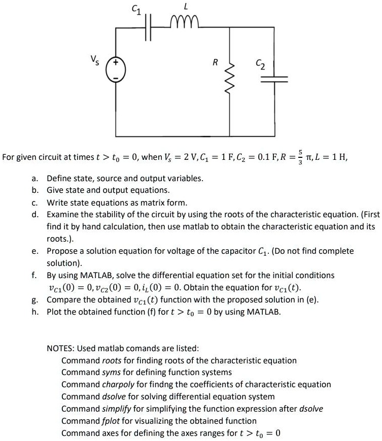 Solved 7 Vvv A Define State Source And Output Variables B Give State And Output Equations