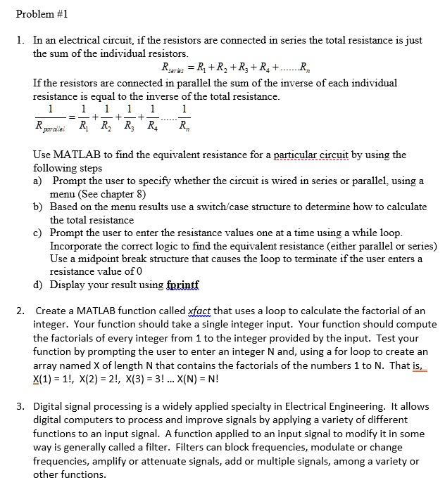 SOLVED: In an electrical circuit, if the resistors are connected in ...