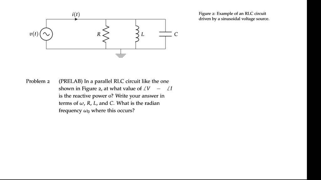 i(t) v(t)( Figure 2: Example of an RLC circuit driven by a sinusoidal voltage source. R L C ...