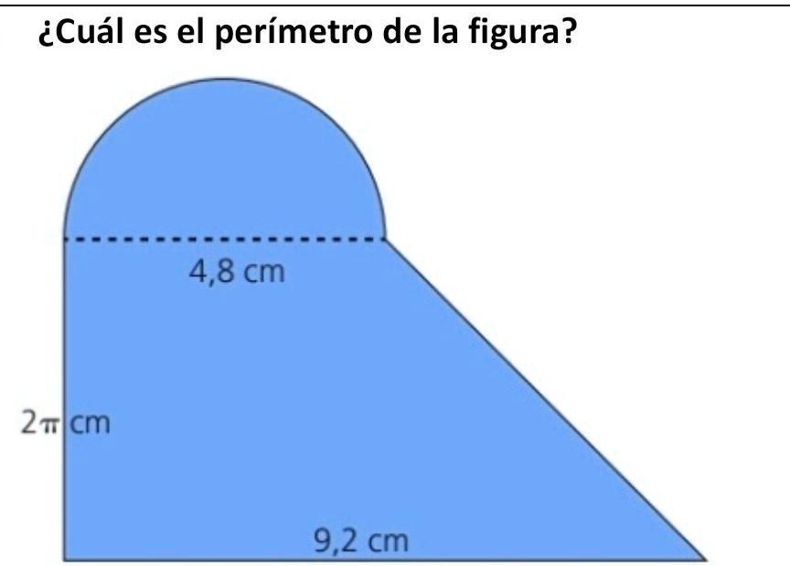SOLVED: cual es el perímetro de la figura éCuál es el perímetro de la ...