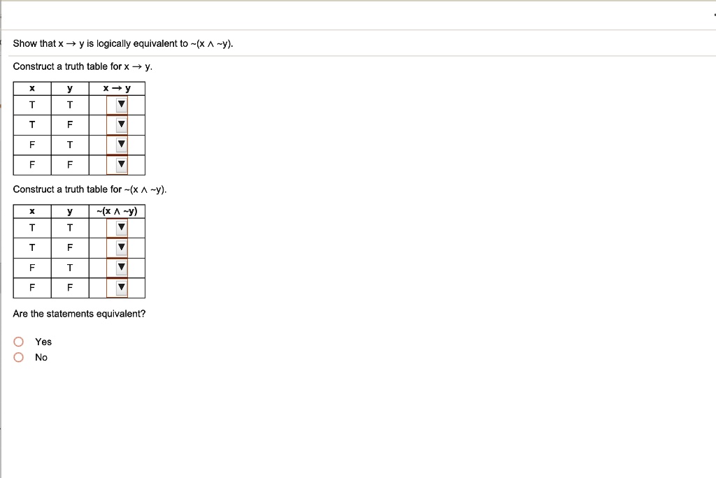SOLVED: Show that * is logically equivalent to (x ^ y) Construct truth table for X XSY Construct ...