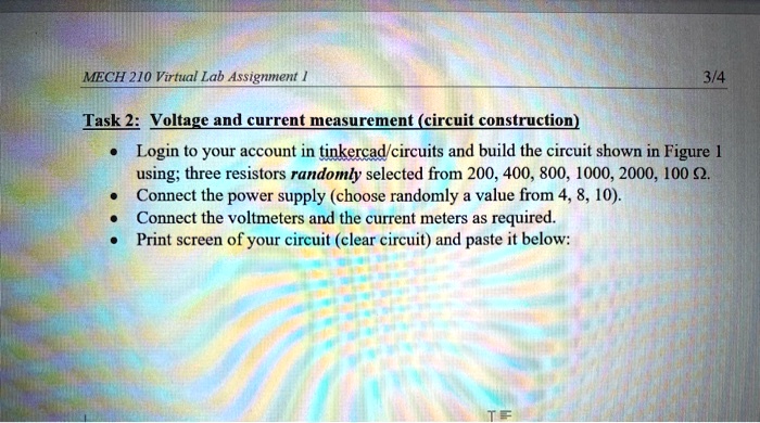 MECH210 Virtual Lab Assignment 1 Task 2: Voltage and current ...
