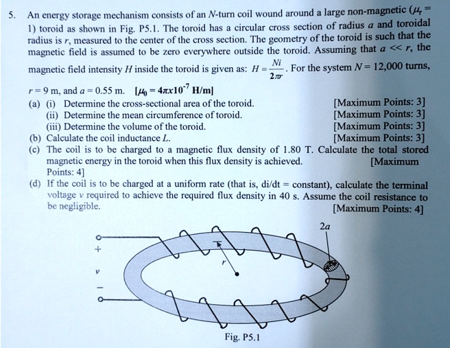 large non magnetic h an energy storage mechanism consists of an n turn ...