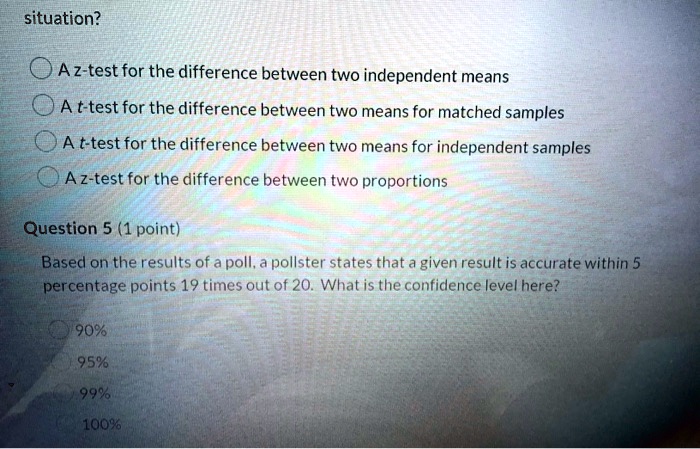 SOLVED: Az-test for the difference between two independent means. A t ...