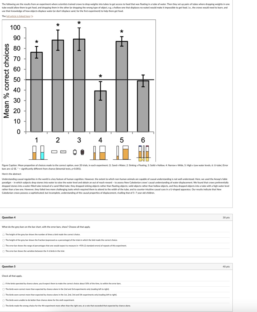 SOLVED: The following are the results from an experiment where ...