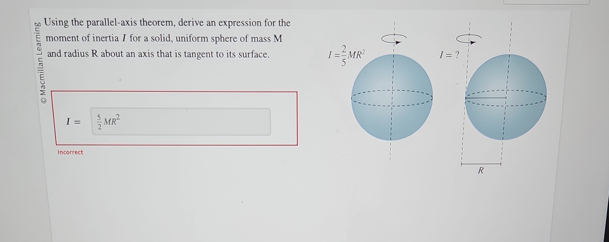 Solved N Using The Parallel Axis Theorem Derive An Expression For