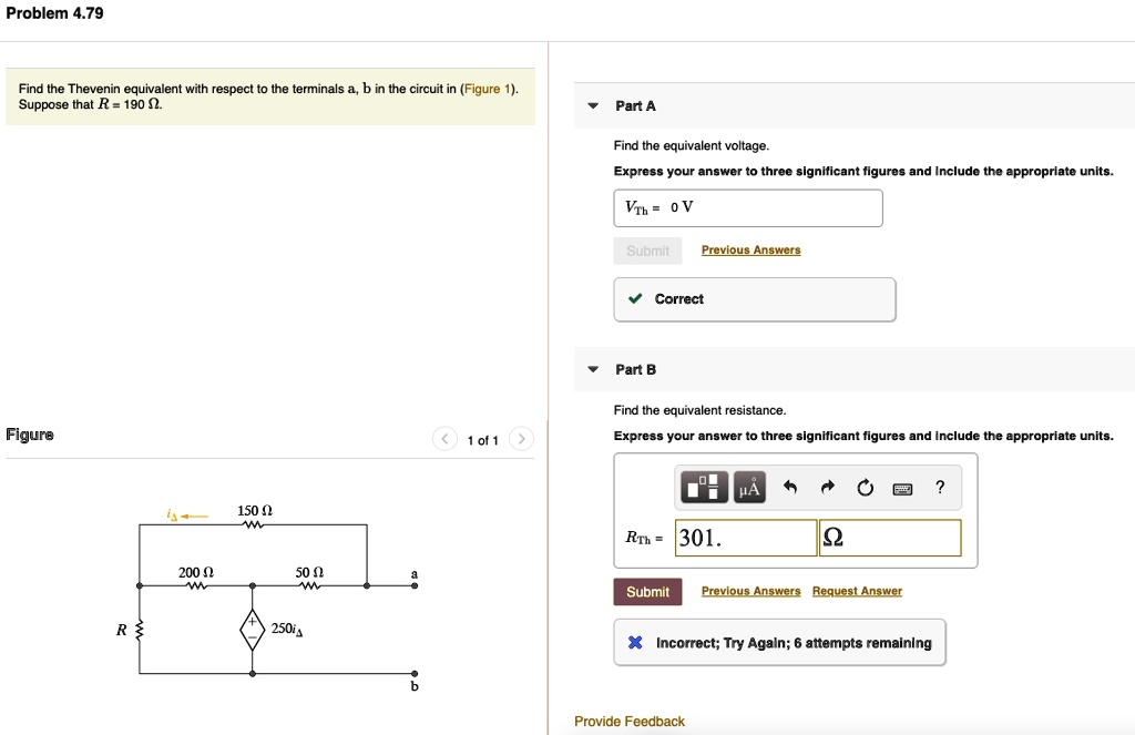 Problem 4.79 Find the Thevenin equivalent with respect to the terminals a, b in the circuit in ...