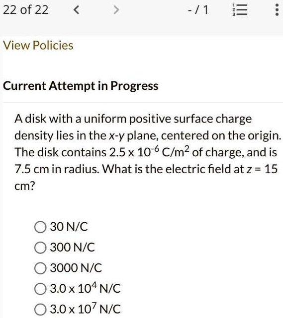 SOLVED: A disk with a uniform positive surface charge density lies in ...