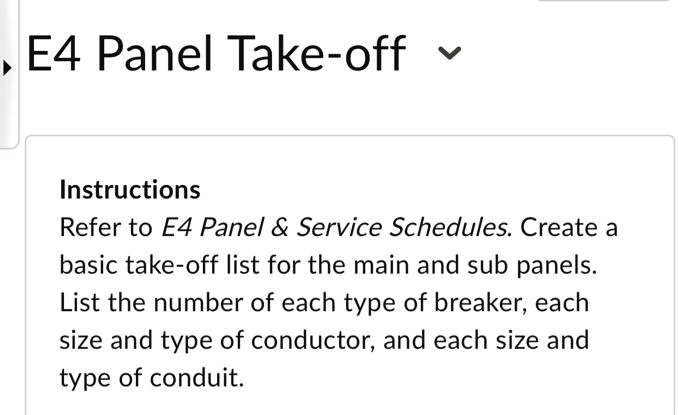 [GET ANSWER] E4 Panel Take-off Instructions Refer to E4 Panel Service ...