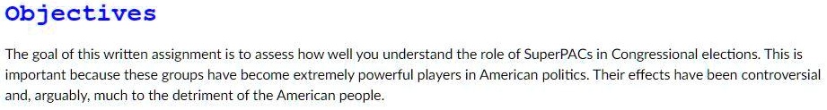 SOLVED: What are SuperPACs and identify two ways they are different ...