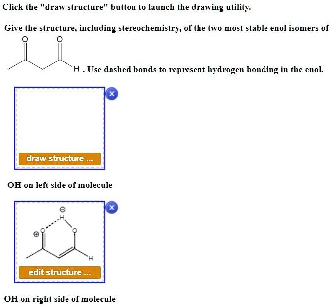 Click the "draw structure" button to launch the drawing utility. Give the structure, including ...