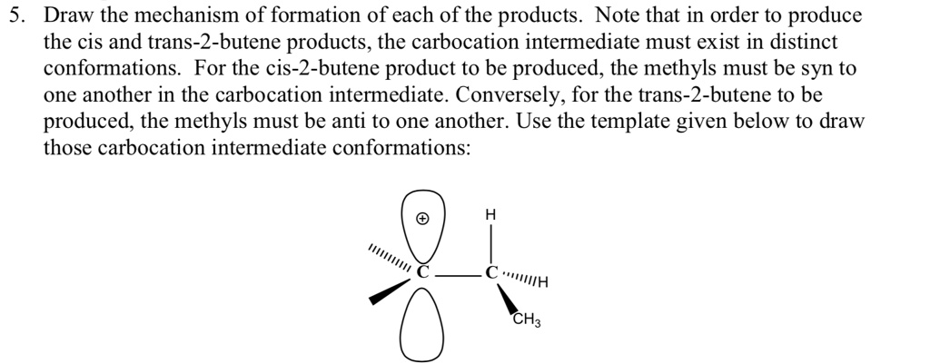 5 draw the mechanism of formation of each of the products...