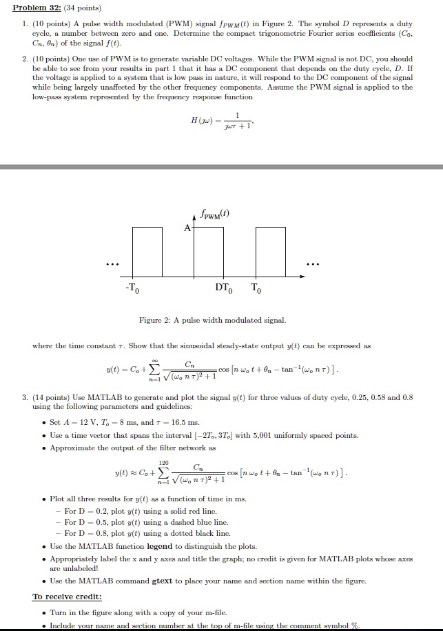 Solved Problem 32 34 Points 1 10 Points A Pulse Width Modulated