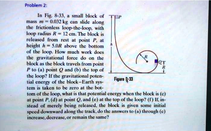 [GET ANSWER] problem 2 in fig 8 33 small block of mass 0032kg can slide along the frictionless ...
