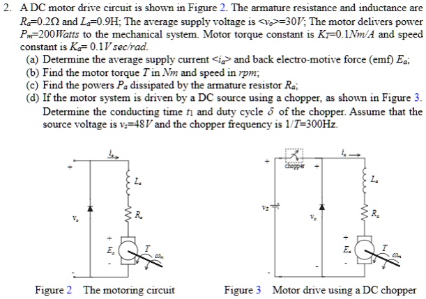 2. A DC motor drive circuit is shown in Figure 2. The armature ...