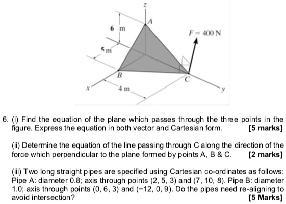 SOLVED: Find the equation of the plane which passes through the three ...