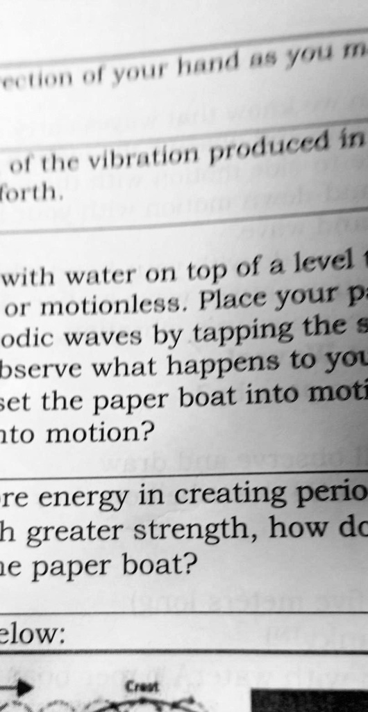 SOLVED: 'C. Surface Waves1. Place a basin filled with water on top of a ...