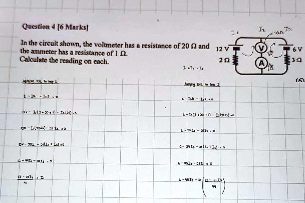 SOLVED: Texts: Question 4 [6 Marks] I I3 ohm In the circuit shown, the ...