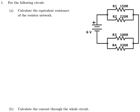 SOLVED: For Uc following circuit: Calculate the equivalent resistance ...