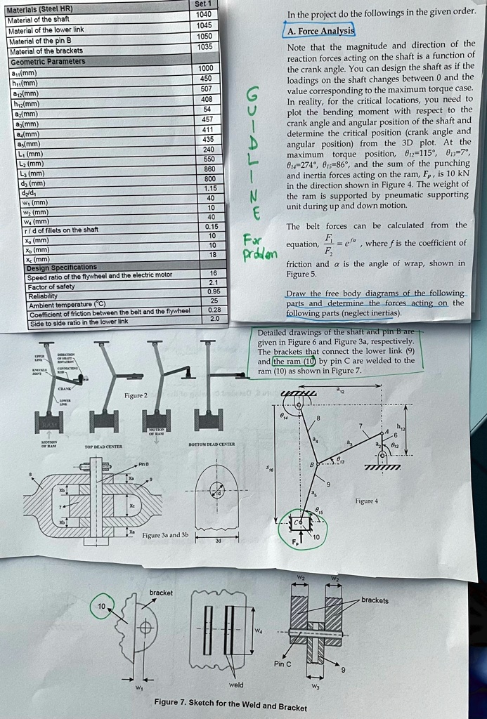 SOLVED: Could you draw the free body diagrams of the RAM? You can see ...