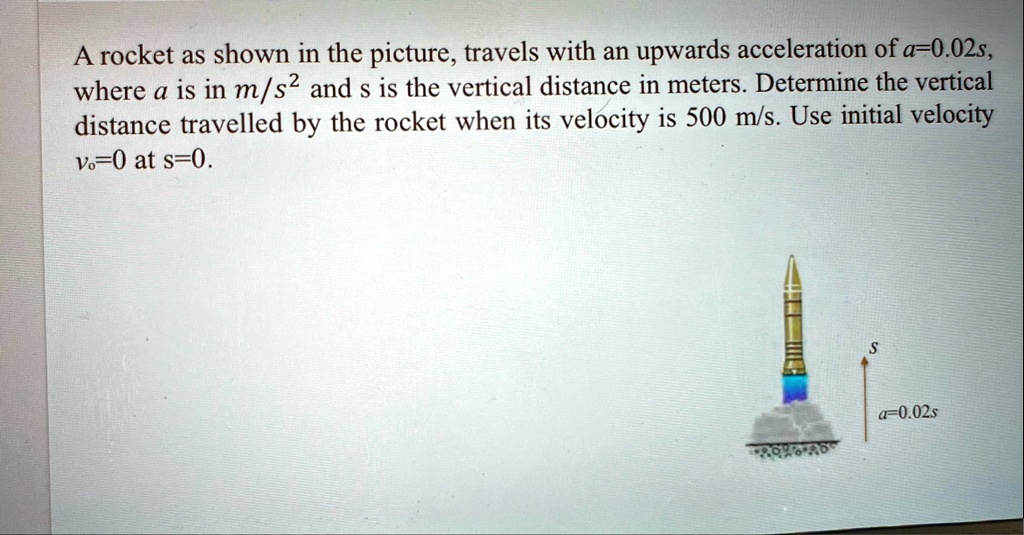 a rocket as shown in the picture travels with an upwards acceleration ...