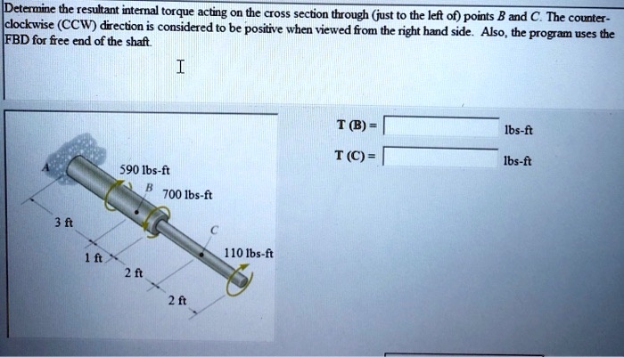 Determine the resultant internal torque acting on the cross section through (just to the left of ...