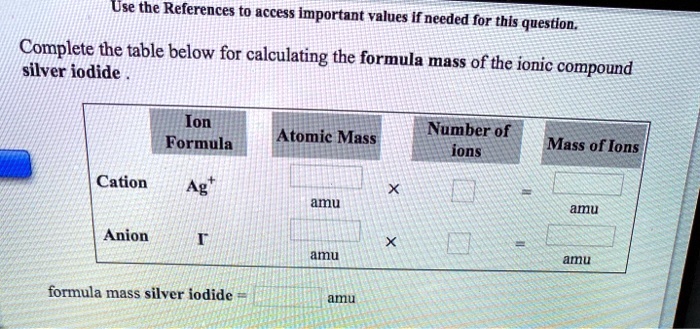 SOLVED: Use the References to access important values I needed for this ...