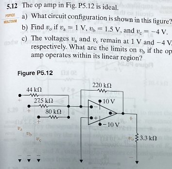 512 the op amp in fig p512 is ideal pspice multisim a what circuit ...