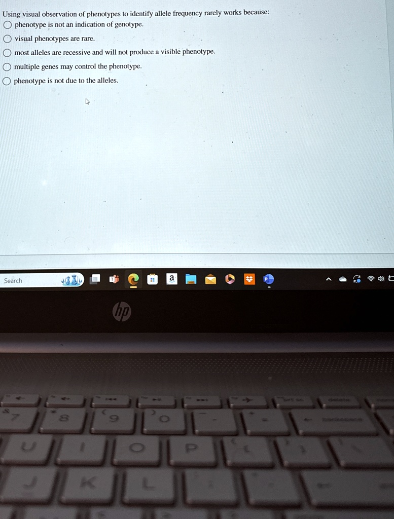 using visual observation of phenotypes to identify allele frequency ...