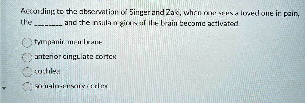 according to the observation of singer and zaki when one sees a loved ...