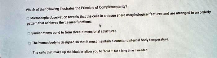 SOLVED: Which of the following illustrates the Principle of ...