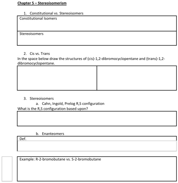Solved Chapter Stereoisomerism Constitutional Vs Stereoisomers Constitutional Somers