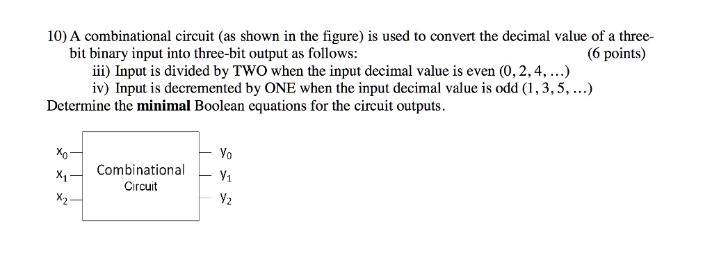 Solved A Combinational Circuit As Shown In The Figure Is Used To Convert The Decimal Value Of