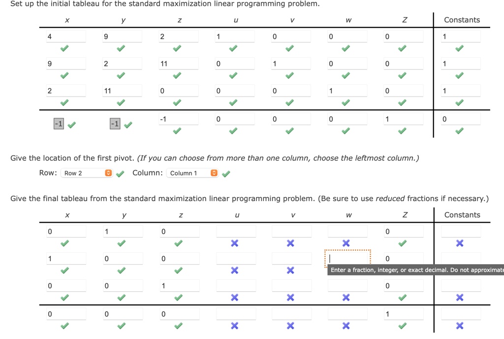 Solved Set Up The Initial Tableau For The Standard Maximization Linear Programming Problem