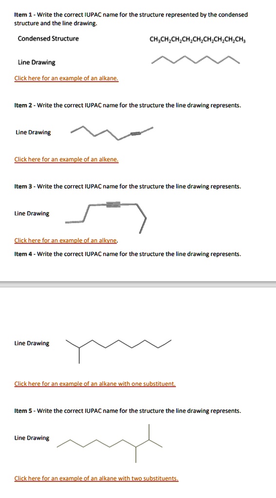 SOLVED: Texts: Write the IUPAC name for the following structures the ... SOLVED: Texts: Write the IUPAC name for the following structures the ...