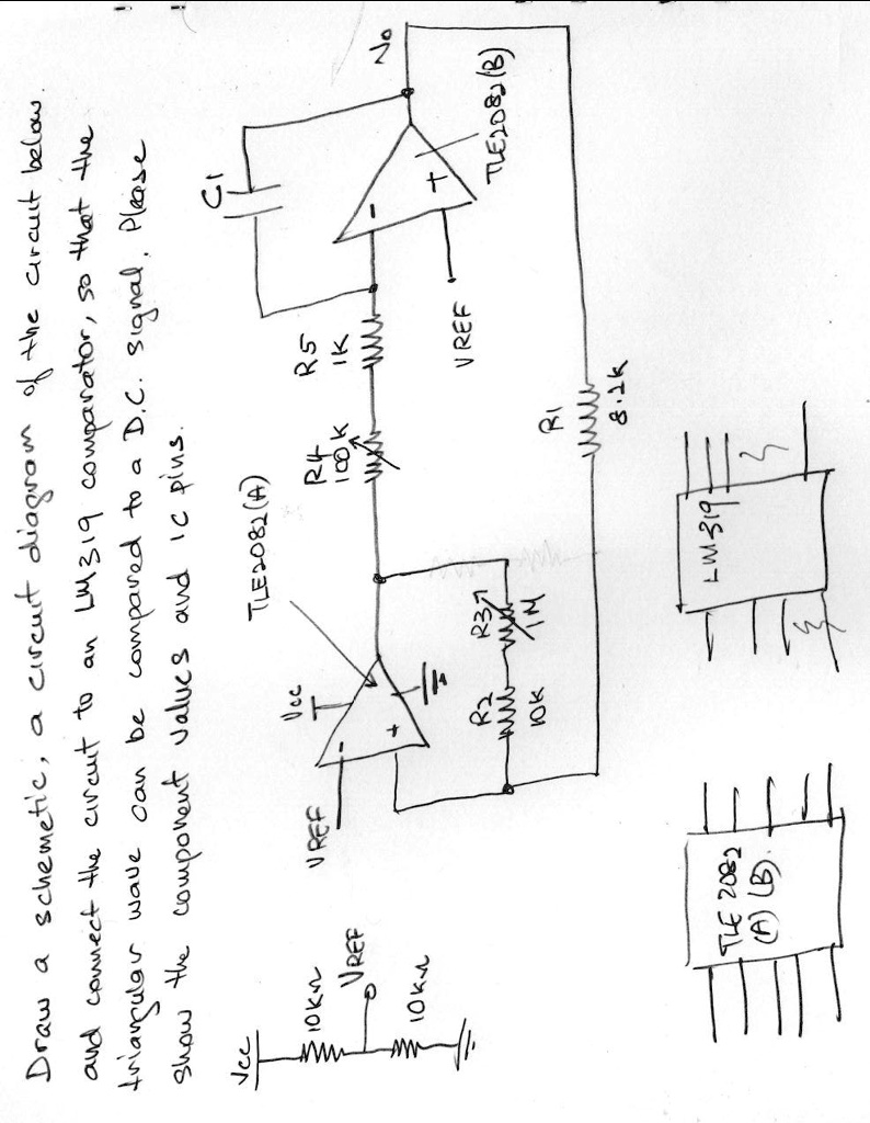 the op amp used is tle2082 dual op amp ic the values of the passive ...