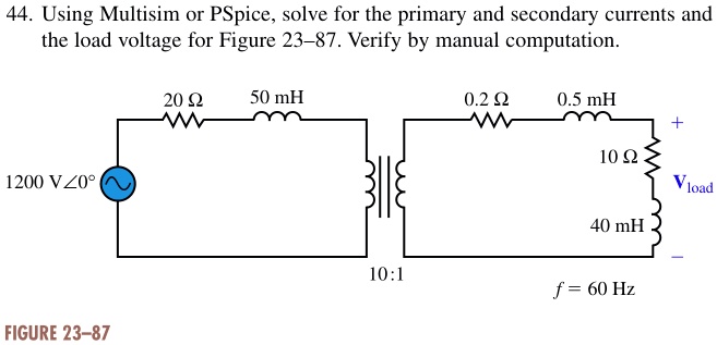 SOLVED: Show all voltage and current on a phasor diagram. 44. Using ...