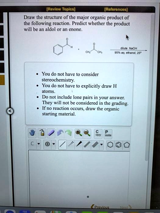 SOLVED: [References] Draw the structure of the major organic product of ...